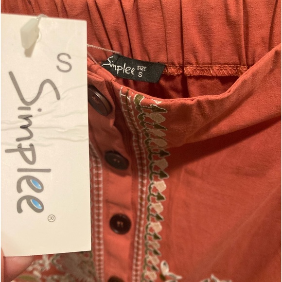 Skirts | Nwt Rust Orange Floral Pattern Skirt | Poshmark